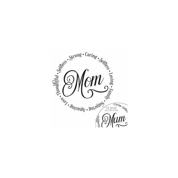 Mom Word Art Circle