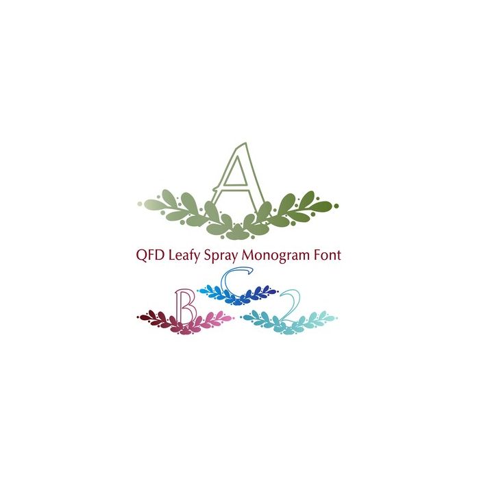 QFD Leafy Spray Monogram Font