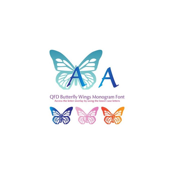 QFD Butterfly Wings Monogram Font
