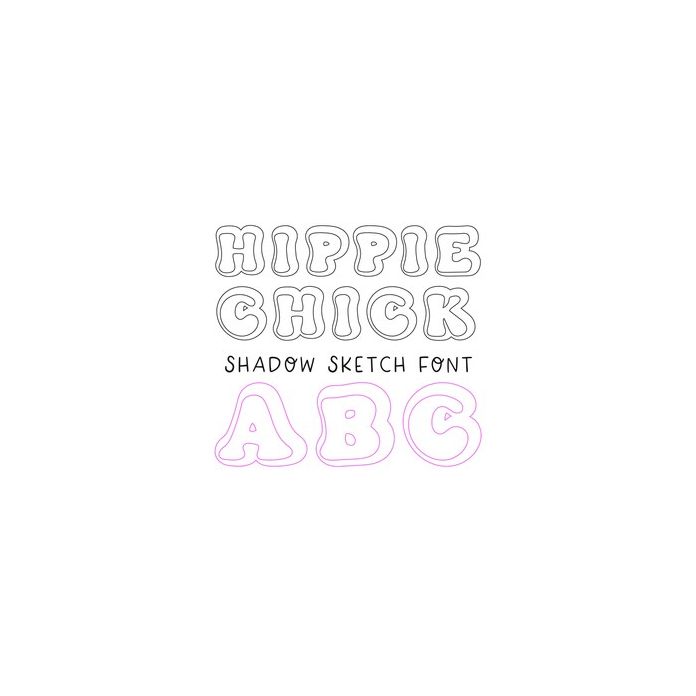 BFC Hippie Chick Shadow Sketch Font