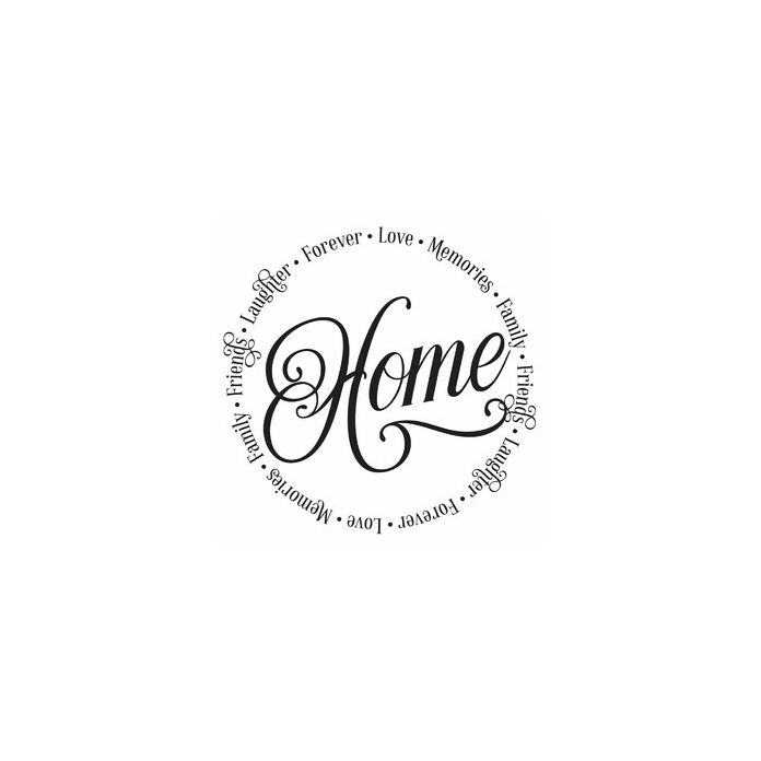 Home Circle Word Art