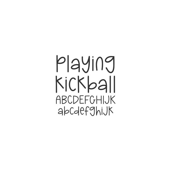 BFC Playing Kickball Kids Handwriting Font