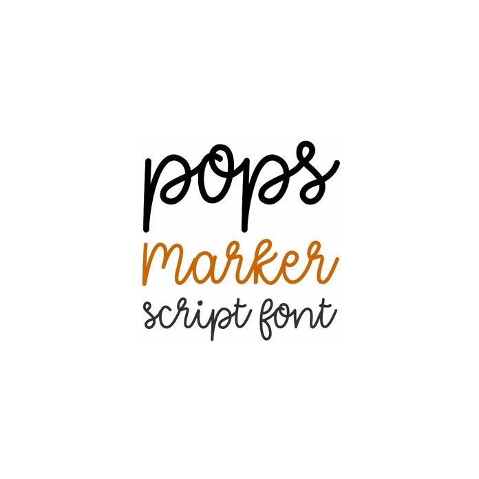 pops marker script font