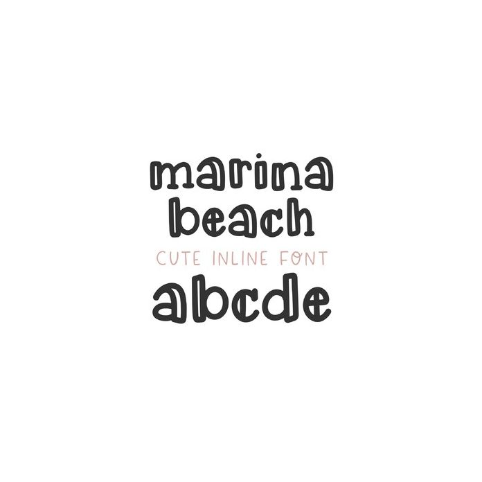 BFC Marina Beach Cute Inline Font
