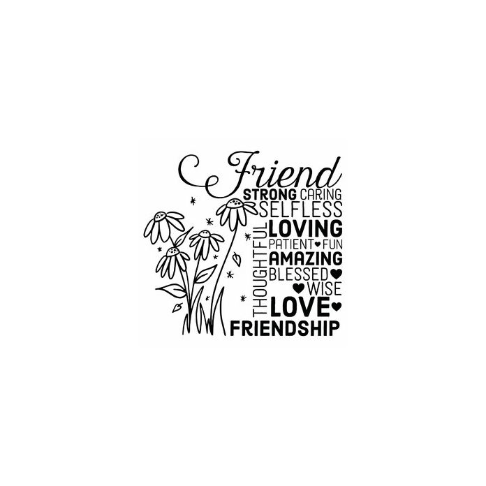 Friend Wildflower Word Art Wall Art