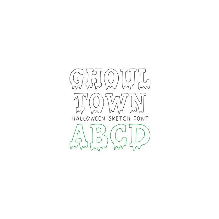 BFC Ghoul Town Drip Halloween Sketch Font