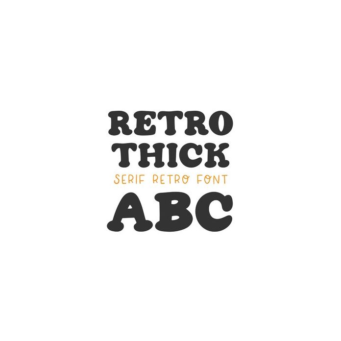 BFC Retro Thick Bold Serif Retro Font|416736