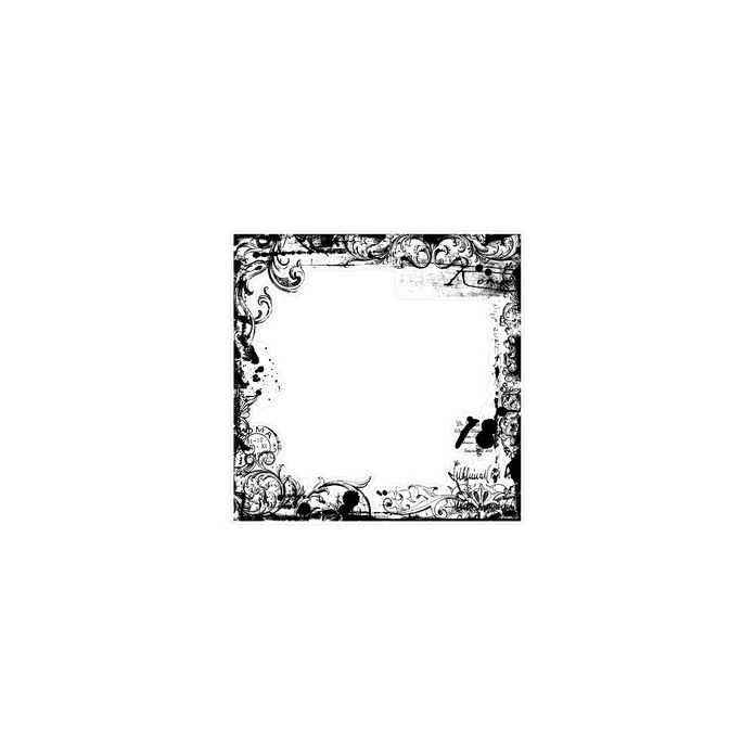 Roma Grunge Filigree Print and Cut Frame