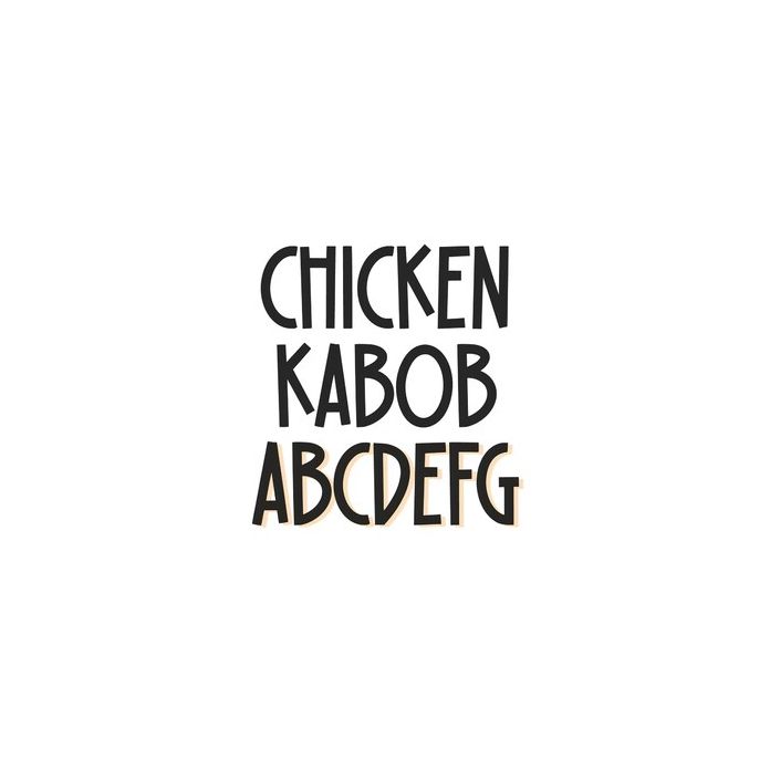 BFC Chicken Kabob Quirky Bold Font
