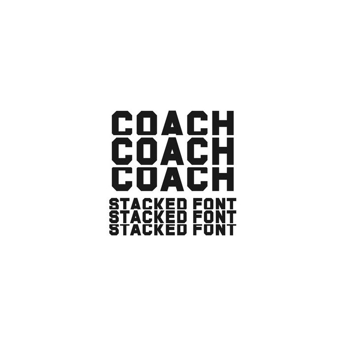 BFC Coach Solid Stacked Sports Font