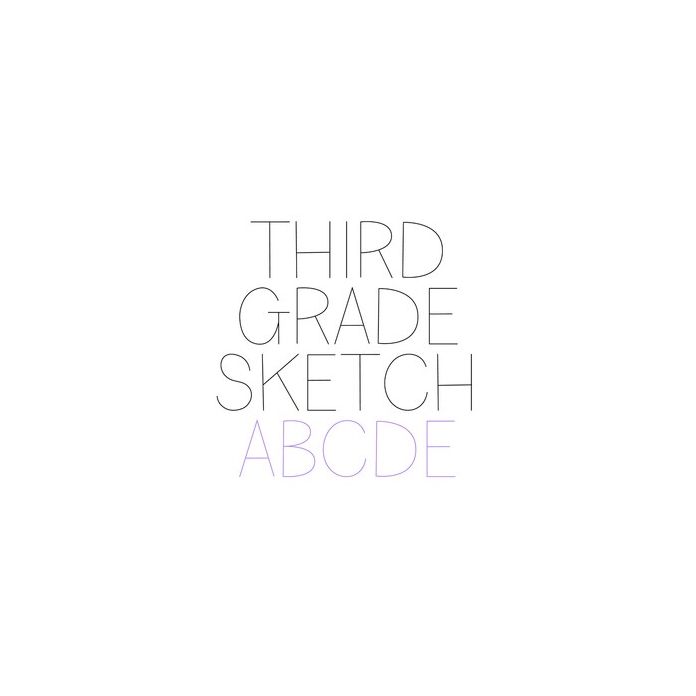BFC Third Grade Simple Sketch Font