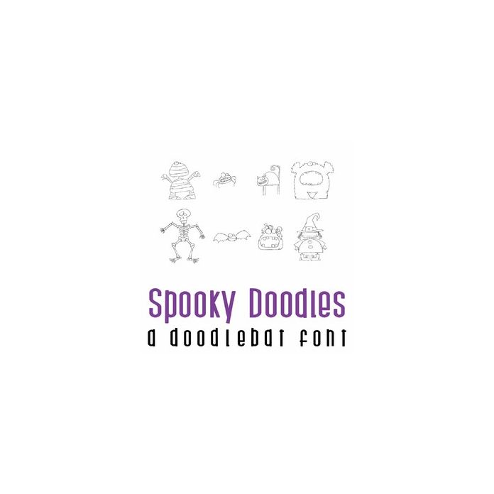 Spooky Doodles Doodlebat Font