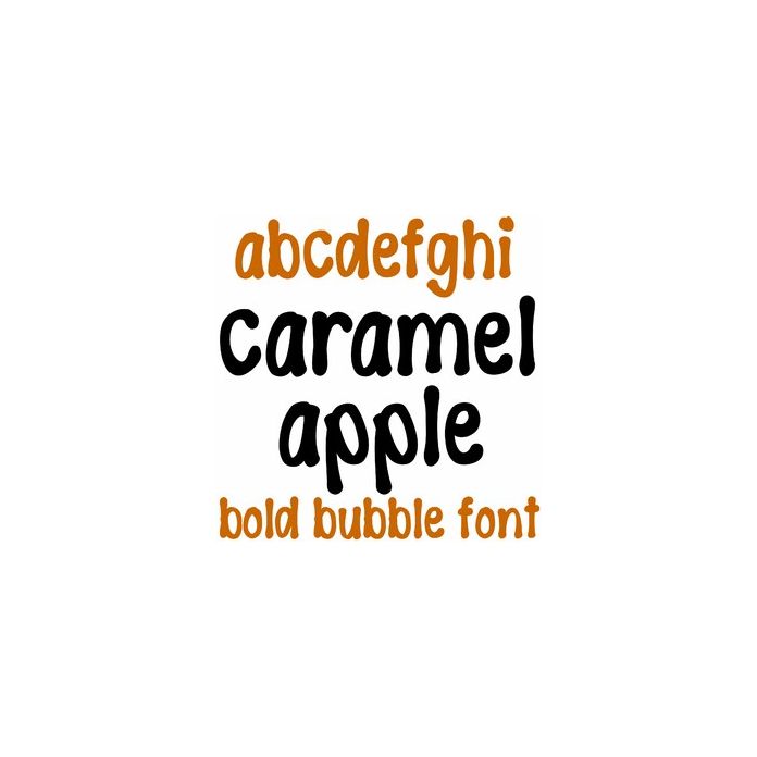 caramel apple bold bubble font