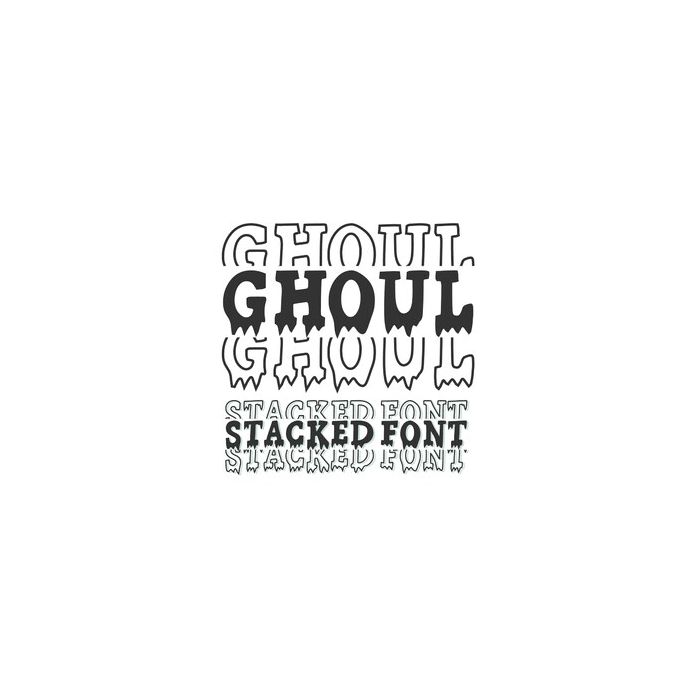 BFC Ghoul Stacked Scary Drip Halloween Font