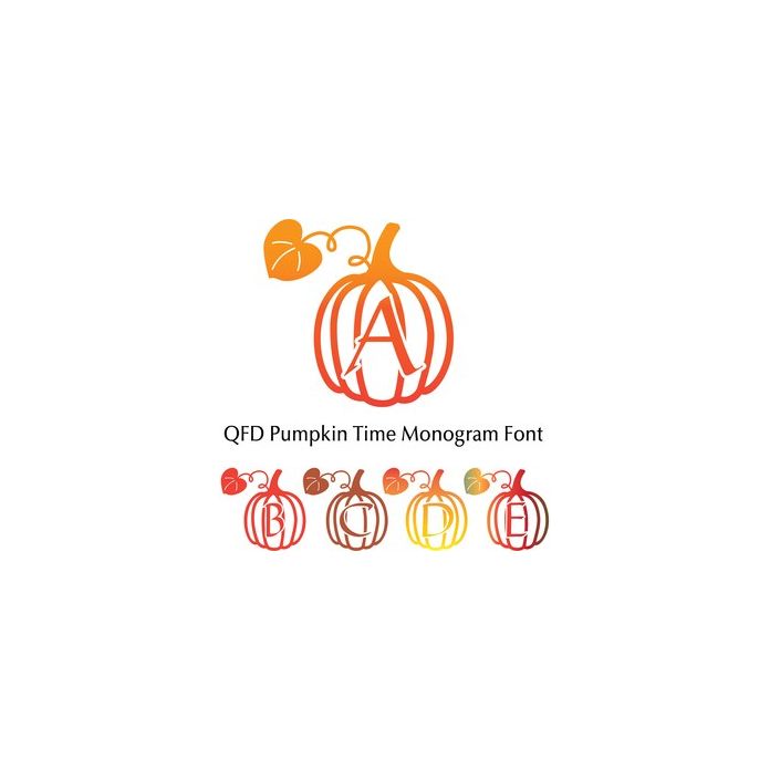 QFD Pumpkin Time Monogram Font