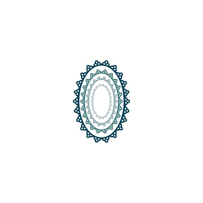 nested lace oval frames