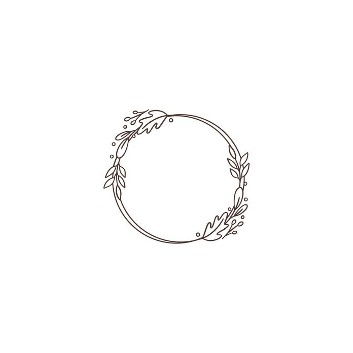 Autumn Leaf Round Frame