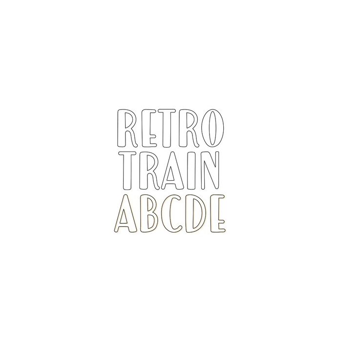BFC Retro Train Sketch Font