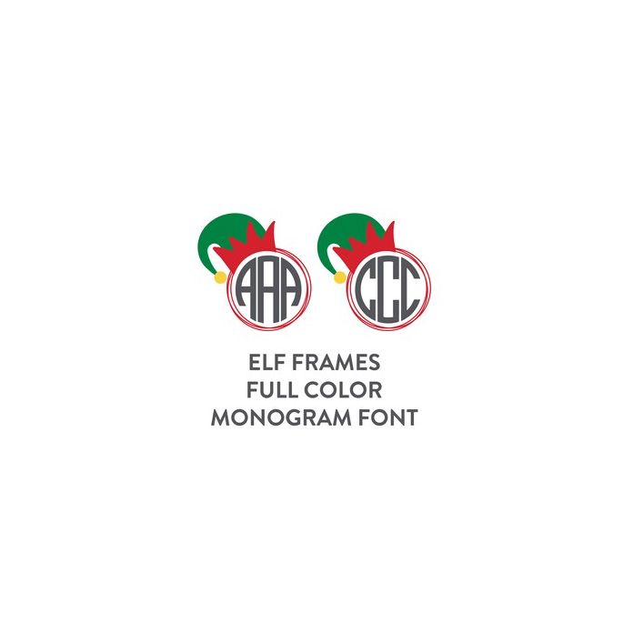 elf frames full color monogram font