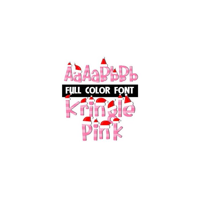 Kringle Pink Color Font