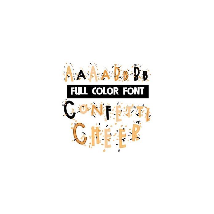 Confetti Cheer Color Font