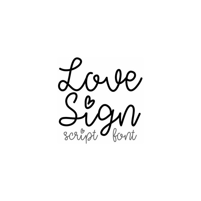 love sign script font