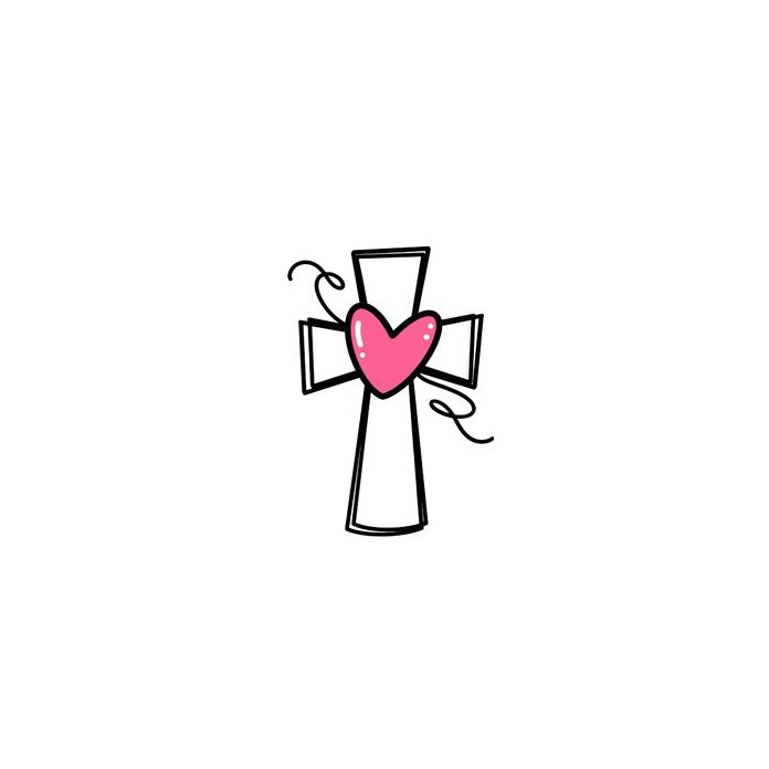Cross With Heart and Flourishes|431295