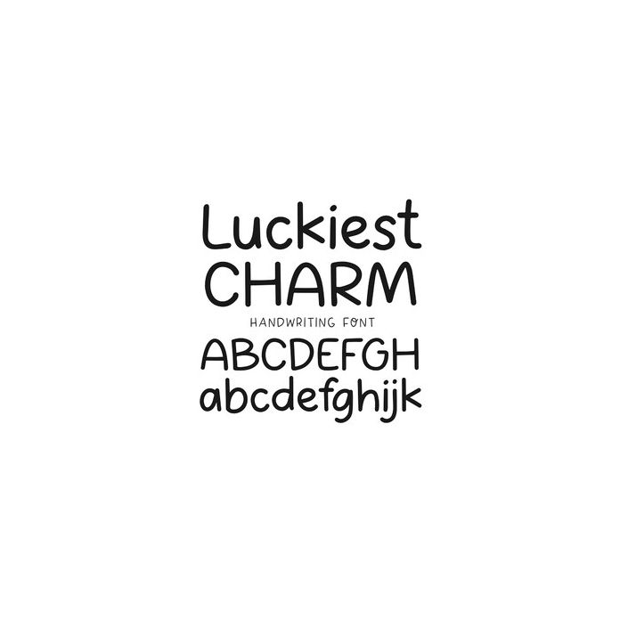 BFC Luckiest Charm Handwriting Planner Font