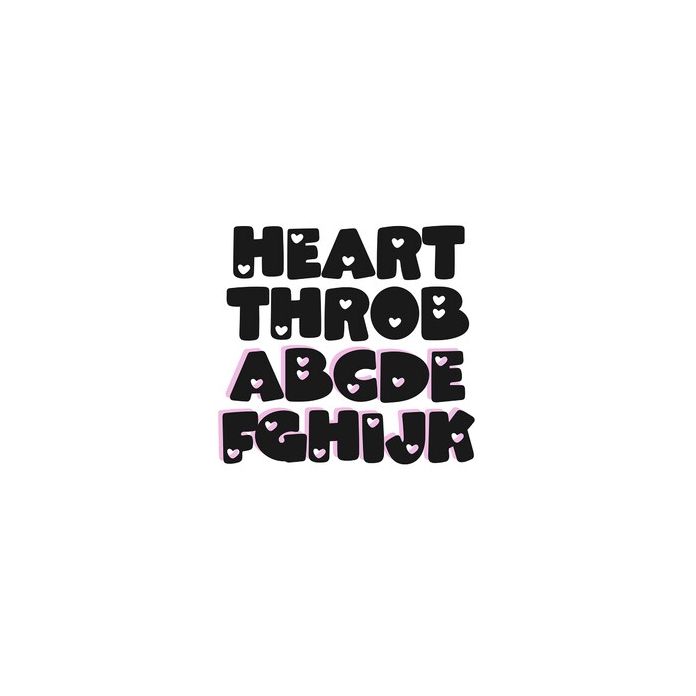 BFC Heart Throb Chunky Heart Valentine's Day Font
