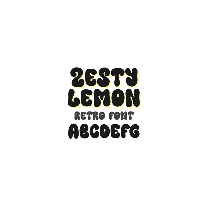 BFC Zesty Lemon Retro Bubble Font