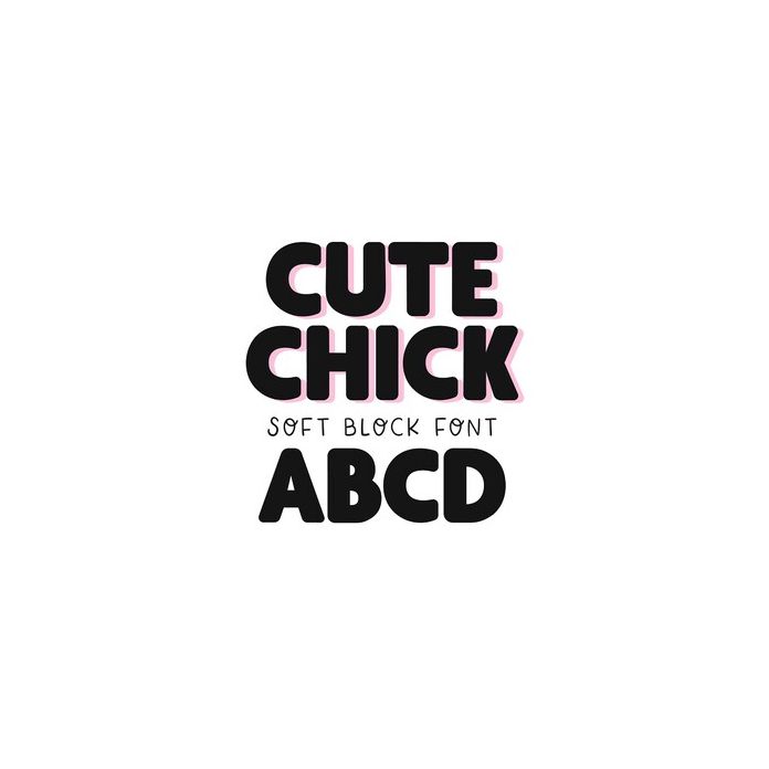 BFC Cute Chick Bold Soft Block Font