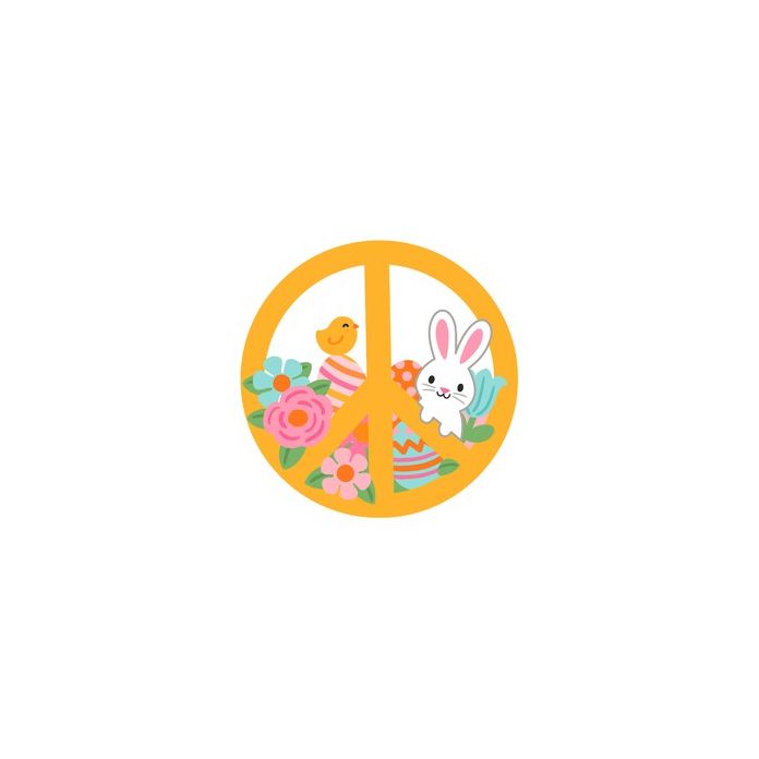 Easter Bunny Peace Sign