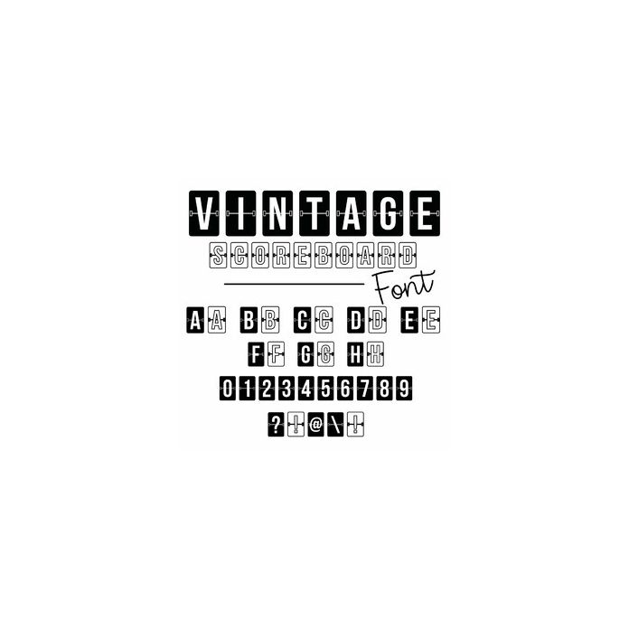 Vintage Scoreboard Font