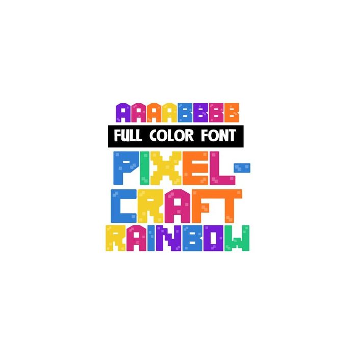 Pixelcraft Rainbow Color Font