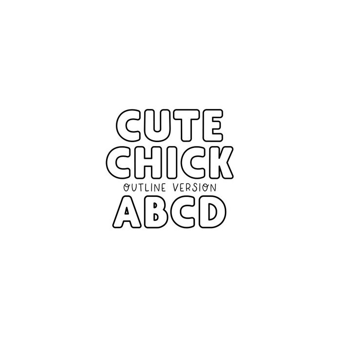 BFC Cute Chick Bold Soft Outline Font