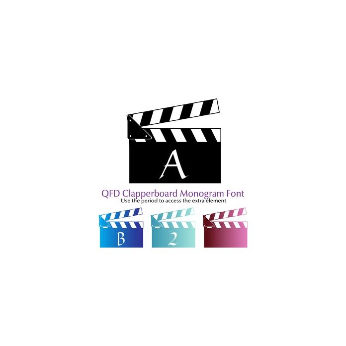 QFD Clapperboard Monogram Font