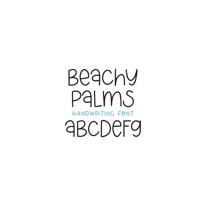 BFC Beachy Palms Cute Handwriting Font