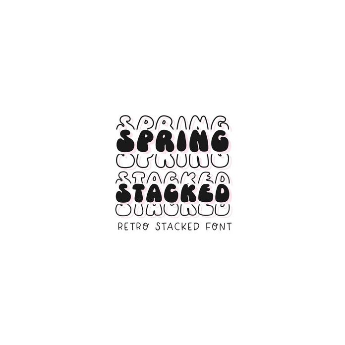 BFC Spring Stacked Retro Font