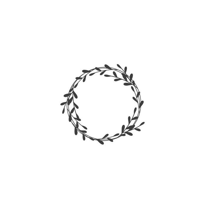 Round Leaf Wreath Frame
