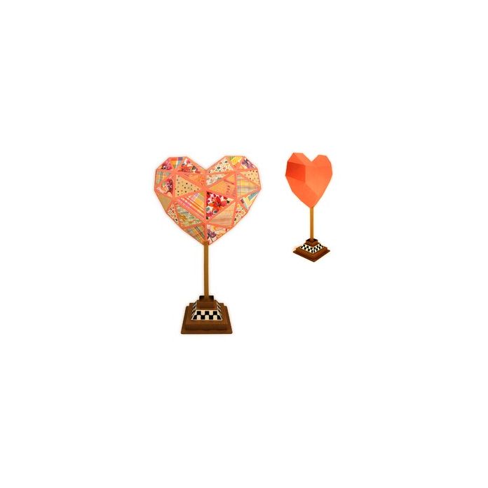 Heart 3D Form on Post Stand