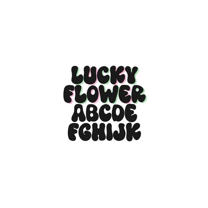 BFC Lucky Flower Retro Bubble Font