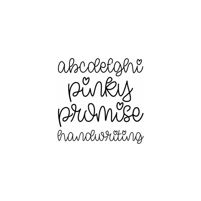 pinky promise handwriting script font