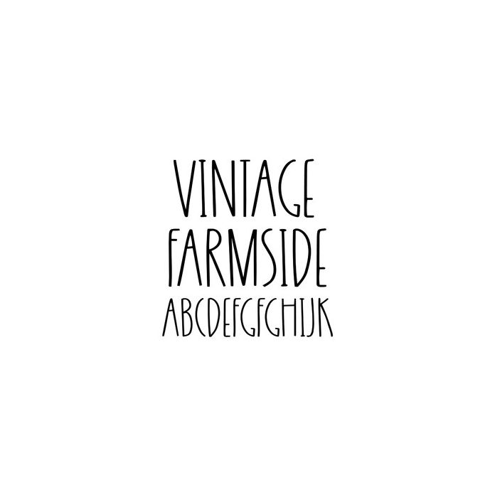 BFC Vintage Farmside Skinny Farmhouse Font