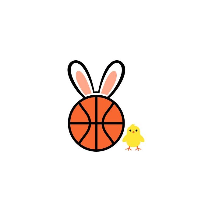 basketball easter bunny