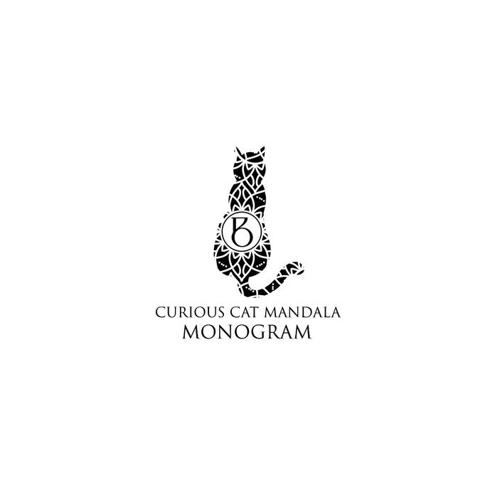 Curious Cat Mandala Monogram Font