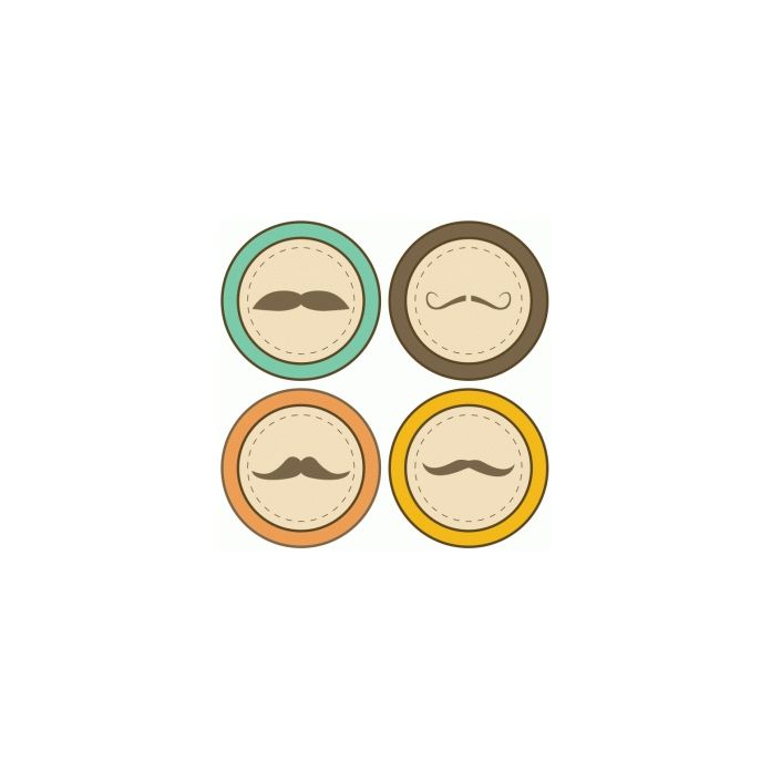 moustache labels