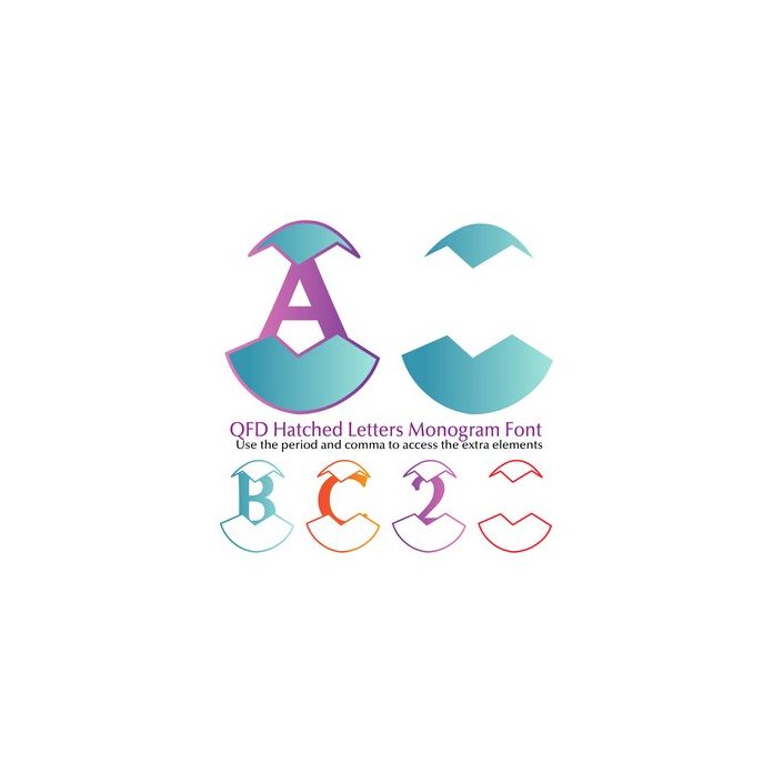 QFD Hatched Letters Monogram Font