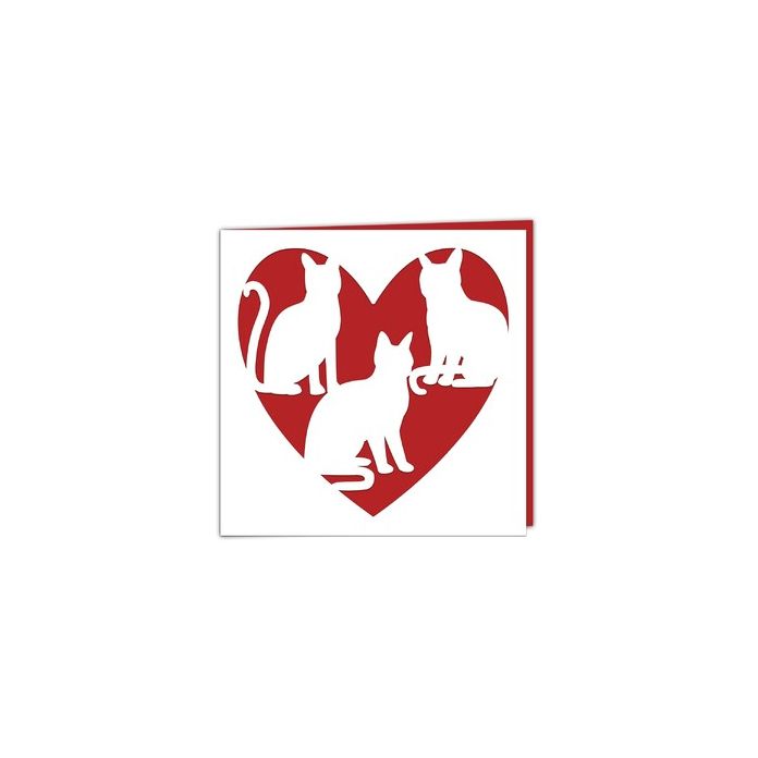 Kitty Cat Heart Card