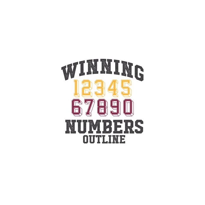 SG Winning Numbers Outline Sports Number Font