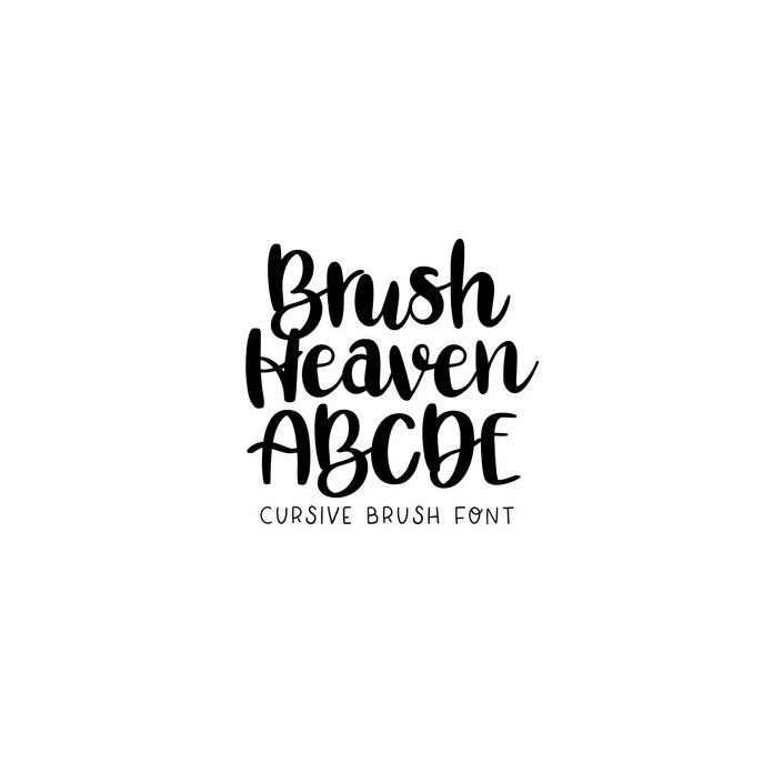 BFC Brush Heaven Thick Brush Cursive Font|437959